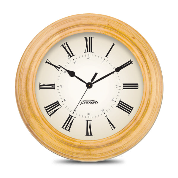 72MHz Radio Analog Clock - Wood Frame, 120V AC – Primex Sync