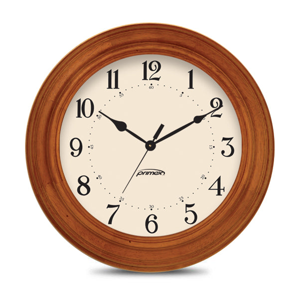 72MHz Radio Analog Clock - Wood Frame, 120V AC – Primex Sync